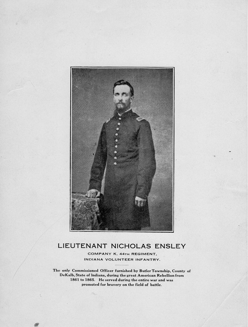 Nicholas E Ensley - Civil War Veteran - James Rathbun